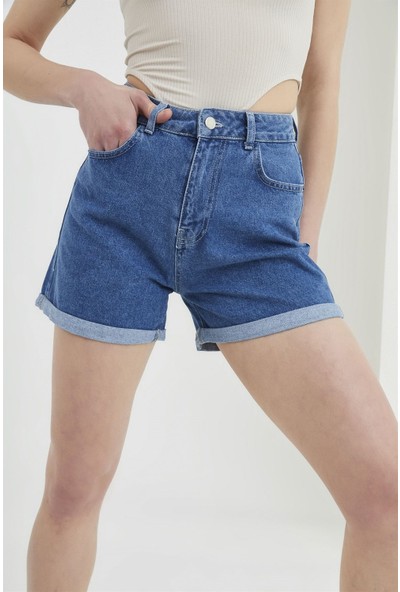Z Giyim Kadın Mavi Kot Şort