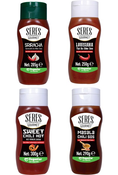 Seres Gourmet Acılı Sos 4'lü Paket Seres Gourmet Acılı Sos 4'lü Paket