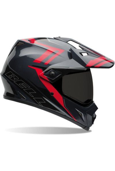 Bell Mx-9 Adventure Barricade Enduro Kask Siyah / Kirmizi - Xs