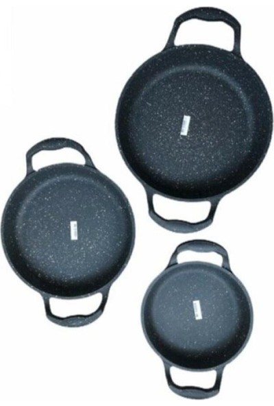Eda Gri Döküm Sahan Set 18 + 20 + 22 cm