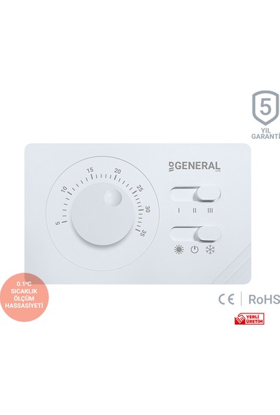 FC100 Fan Coil Termostatı - Iki Borulu Sistemler Için FC100 Fan Coil Termostatı - Iki Borulu Sistemler Için