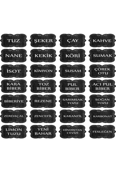 Lalezen Mutfak Kavanoz Baharatlık Sticker - Baharat Etiket - Hediyeli Gönderim-( 28 Çeşit ) Lalezen Mutfak Kavanoz Baharatlık Sticker - Baharat Etiket - Hediyeli Gönderim-( 28 Çeşit )