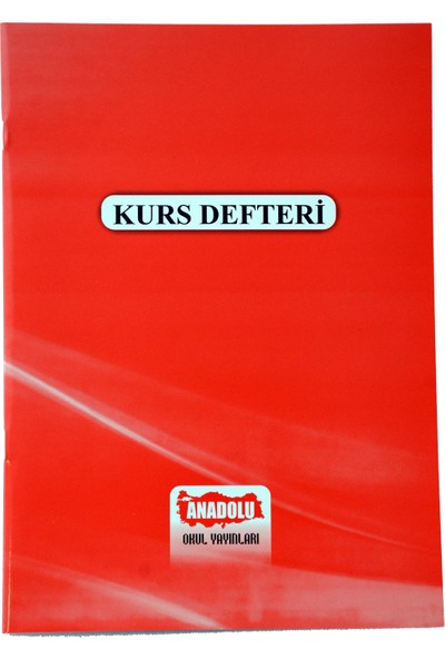 Anadolu Karton Kapak Kurs Ders Defteri 10'lu