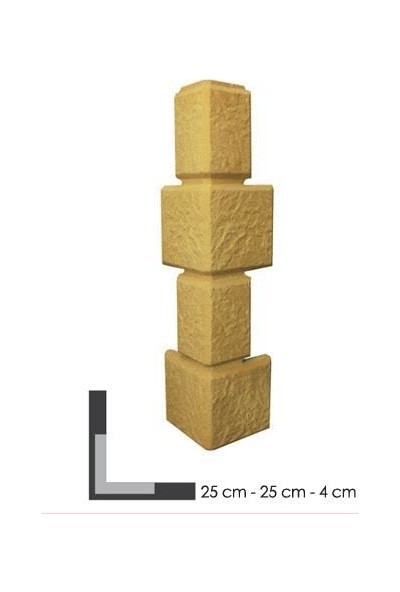 Pakpiyer Köşe Taşı Kaplamalı Şaşırtmalı Kabartmalı Model 25-25-4 cm Pakpiyer Köşe Taşı Kaplamalı Şaşırtmalı Kabartmalı Model 25-25-4 cm