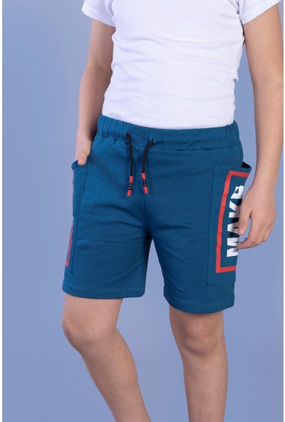 Toontoy Erkek Çocuk Beli Ayarlanabilir Cep Detaylı Baskılı Şort