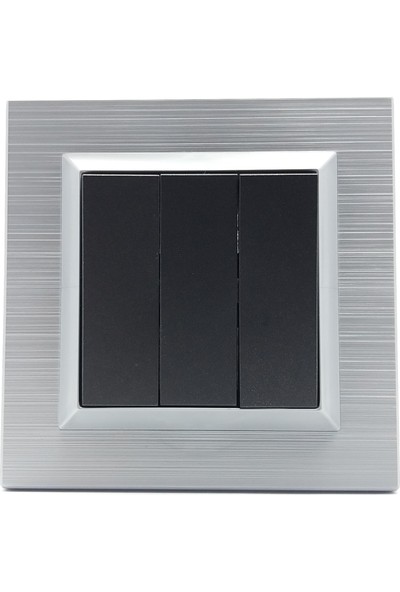 Ovivo Quantum Gümüş Üçlü Anahtar Çerçeveli