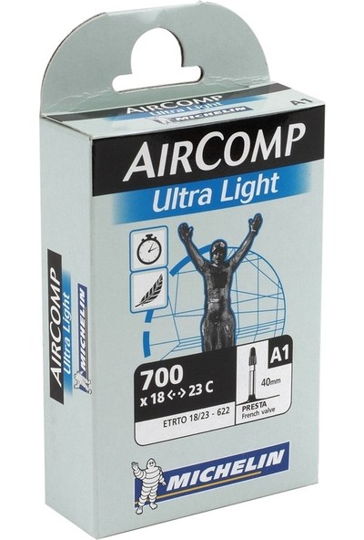 Michelin Aircomp UltraLight 650x18-25C Presta (İnce Valf) 40mm İç Lastik Michelin Aircomp UltraLight 650x18-25C Presta (İnce Valf) 40mm İç Lastik