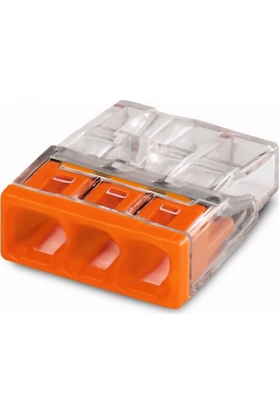 Wago 3'lü Tırnaksız Wago 3 x 0,5-2,5 mm2 Cu