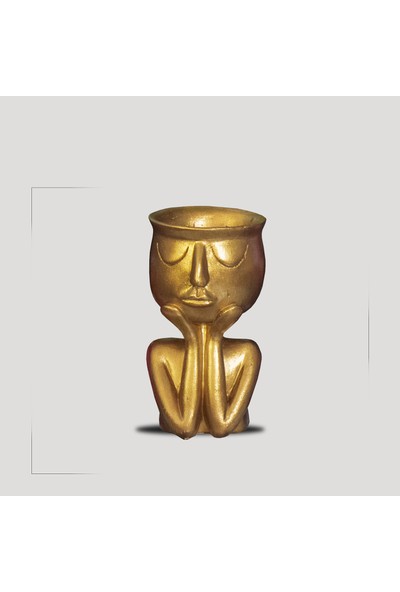 Mafs Design Düşünen Surat Beton Saksı