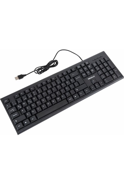 Wozlo WZ-801 USB Kablolu Fiber Doku Standart Q Klavye Wozlo WZ-801 USB Kablolu Fiber Doku Standart Q Klavye