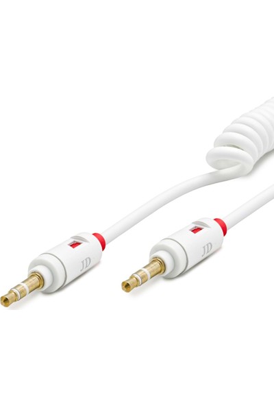 Hadron HR4296 Spıral Yaylı L Tipi Aux Kablo Beyaz Hadron HR4296 Spıral Yaylı L Tipi Aux Kablo Beyaz