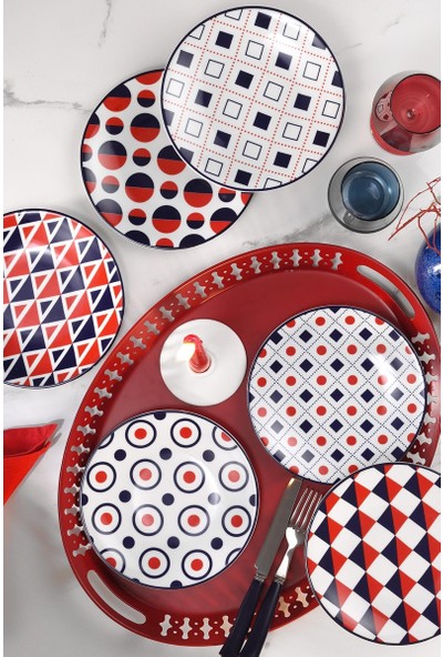 Kütahya Porselen Illusion Serisi 21CM 6'lı Pasta Seti 11347 Kütahya Porselen Illusion Serisi 21CM 6'lı Pasta Seti 11347