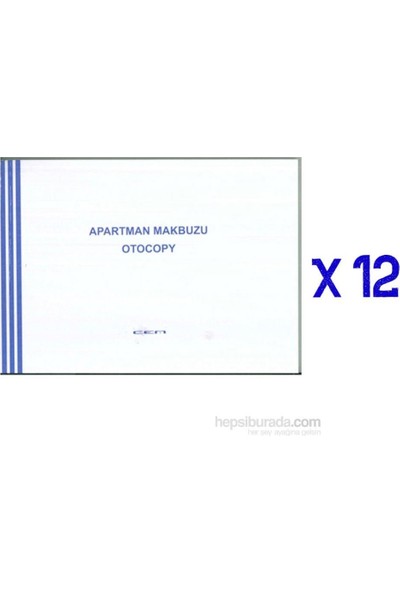 Cem Apartman Makbuzu Otokopili 12 Adet Cem Apartman Makbuzu Otokopili 12 Adet