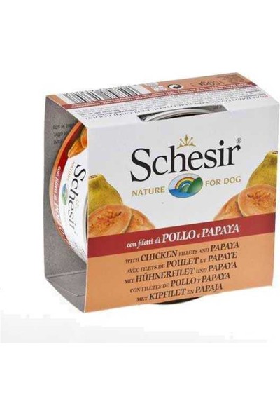 Schesir Tavuklu Papayalı Köpek Konservesi 150 gr Idili