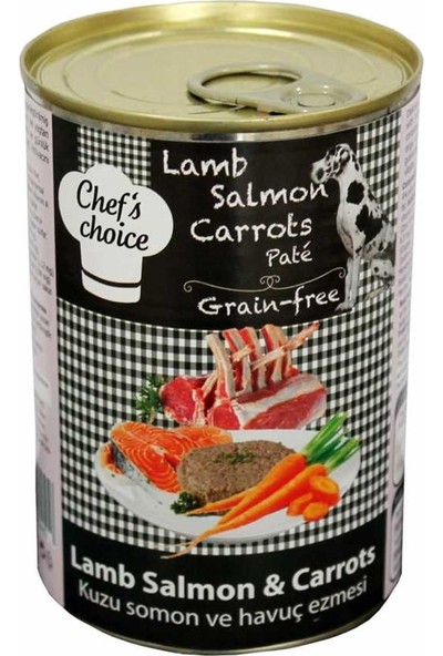 Chefs Choice Somonlu Kuzulu Ezme Köpek Konseve Maması 400 gr 10'lu Set Idili Chefs Choice Somonlu Kuzulu Ezme Köpek Konseve Maması 400 gr 10'lu Set Idili