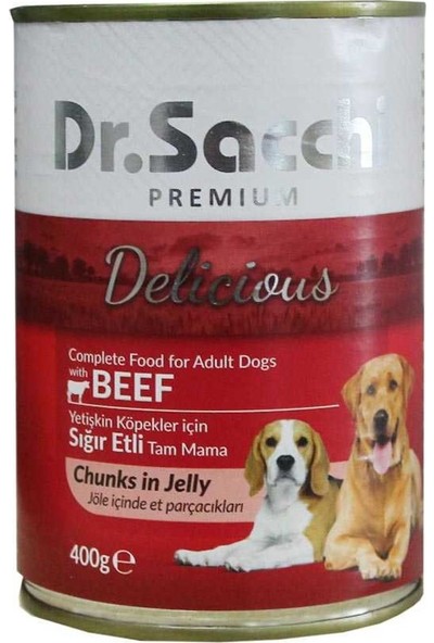 Dr. Sacchi Sığır Etli Köpek Konservesi 400 G Idili Dr. Sacchi Sığır Etli Köpek Konservesi 400 G Idili