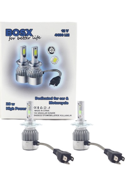 Dekohop Bosx LED Xenon Buz Mavi Yeni Teknoloji 4400 Lm Zenon Far Ampulü H1 / H3 / H4 / H7 / H11 / H27 / 9005 / 9006 Dekohop Bosx LED Xenon Buz Mavi Yeni Teknoloji 4400 Lm Zenon Far Ampulü H1 / H3 / H4 / H7 / H11 / H27 / 9005 / 9006