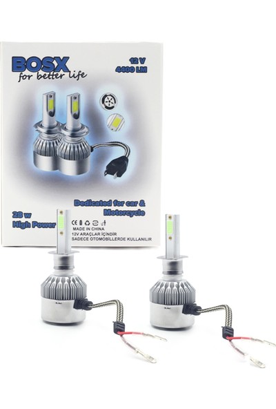Dekohop Bosx LED Xenon Buz Mavi Yeni Teknoloji 4400 Lm Zenon Far Ampulü H1 / H3 / H4 / H7 / H11 / H27 / 9005 / 9006 Dekohop Bosx LED Xenon Buz Mavi Yeni Teknoloji 4400 Lm Zenon Far Ampulü H1 / H3 / H4 / H7 / H11 / H27 / 9005 / 9006