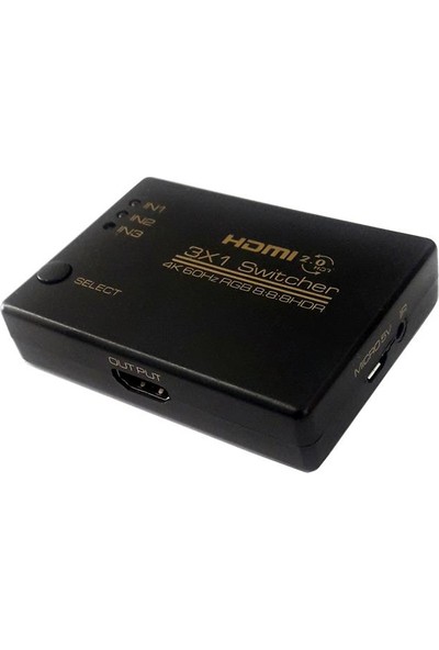 Techstorm TS4K0301 3x1 4K 60Hz HDMI Switcher