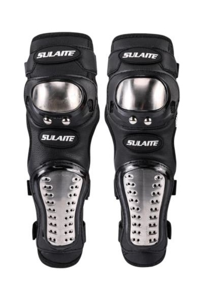 Yukka Siyah Paslanmaz Çelik Motosiklet Dirsek Koruyucu