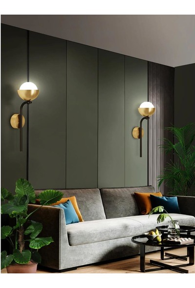 Sinem Avize Serenity Siyah Eskitme Lüks Aplik Takım 2 Adet