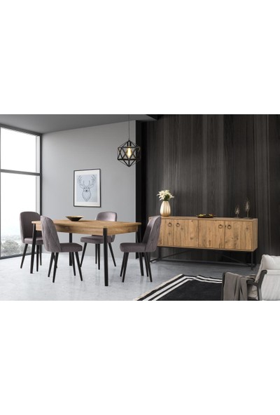 Sivasgözde Loft Yemek Odası Konsol ve Masa Sandalye Takımı Sivasgözde Loft Yemek Odası Konsol ve Masa Sandalye Takımı