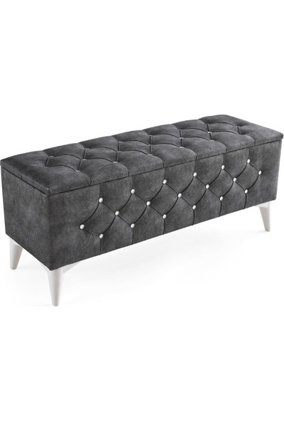 Sivasgözde Sandıklı Puf Kapitone Ayak Ucu Oturma Markiz 110CM