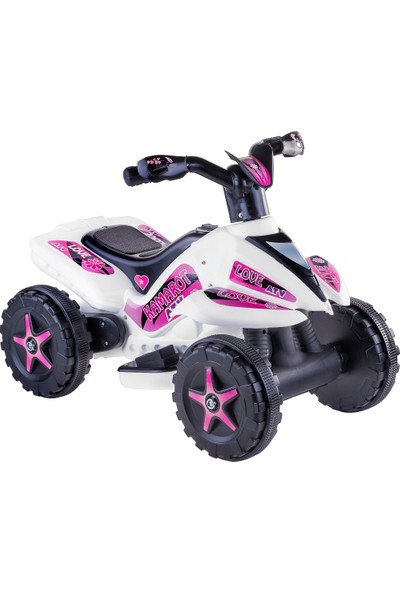 Kamarot 6V Akülü Atv Pembe-Beyaz Kamarot 6V Akülü Atv Pembe-Beyaz