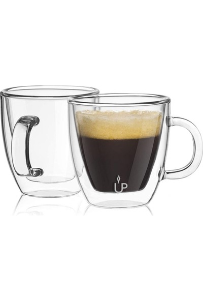 Cuppin Çift Camlı Espresso Lungo Kahve Bardağı Kupası 2’li Set 150 ml Cuppin Çift Camlı Espresso Lungo Kahve Bardağı Kupası 2’li Set 150 ml