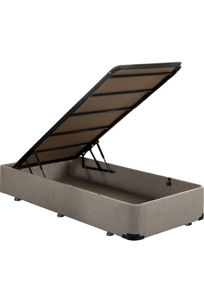 Niron Yatak Niron Baza - 80X180 cm Tek Kişilik Sandıklı Klasik Kumaş Baza