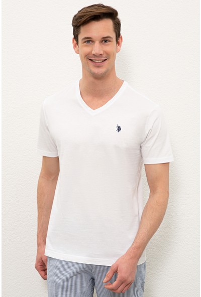 U.S. Polo Assn. Beyaz T-Shirt Basic 50232305-VR013
