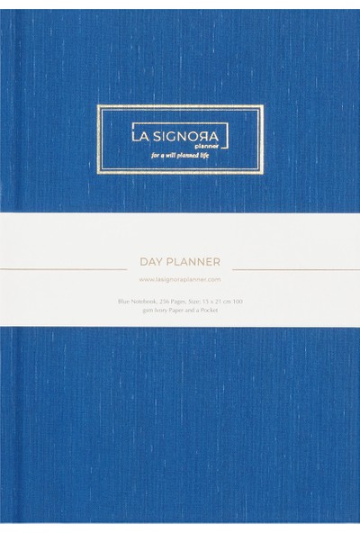 Fabio Ricci La Signora Planner Çizgili Defter Mavi