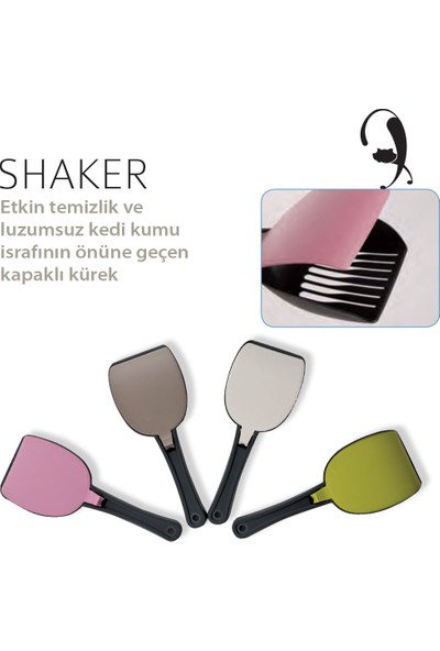 Mp Bergamo Mp Kapaklı/2 Işlevli Kedi Tuvaleti Küreği Shaker Mp Bergamo Mp Kapaklı/2 Işlevli Kedi Tuvaleti Küreği Shaker