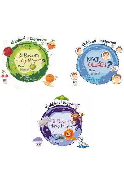 Rabbimi Tanıyorum 3 Kitap Set Merve Gülcemal - Bil Bakalım Hangi Meyve - Nasıl Olurdu? - Bil Bakalım Hangi Hayvan Rabbimi Tanıyorum 3 Kitap Set Merve Gülcemal - Bil Bakalım Hangi Meyve - Nasıl Olurdu? - Bil Bakalım Hangi Hayvan