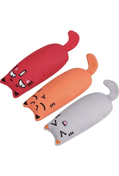 Petish Çıngıraklı Kedi Otlu Kedi Oyuncağı 3'lü -16 x 5 cm Petish Çıngıraklı Kedi Otlu Kedi Oyuncağı 3'lü -16 x 5 cm