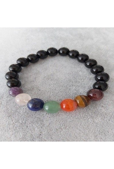 Hera Aksesuar Yedi Çakra Doğal Taşlı Bileklik Hera Aksesuar Yedi Çakra Doğal Taşlı Bileklik