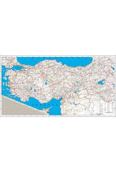 Ega Türkiye, Güncel Fiziki Karayolları Haritası Ega Türkiye, Güncel Fiziki Karayolları Haritası