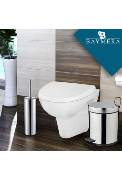 Baymera 5 Lt Çöp Kovası,wc Fırçası 2'li Set
