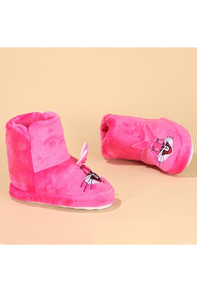 Kiko Kids 126 Tavşan Okul Kreş Erkek/kız Çocuk Ev Botu Panduf Fuşya