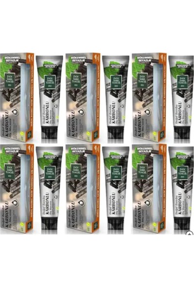 Eyüp Sabri Tuncer Doğal Aktif Bambu Karbonlu Diş Macunu 75 ml + Diş Fırçası x 6 Adet Eyüp Sabri Tuncer Doğal Aktif Bambu Karbonlu Diş Macunu 75 ml + Diş Fırçası x 6 Adet