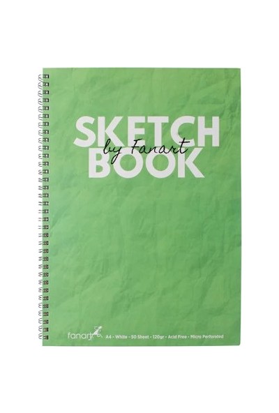 Fanart Academy Sketch Book 120 gr Spiralli 50 Yaprak A4 Yeşil Fanart Academy Sketch Book 120 gr Spiralli 50 Yaprak A4 Yeşil