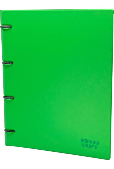 Önder Rainbow Colors 4 Halkalı Pvc Klasör Yeşil