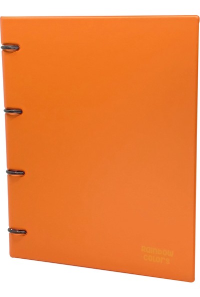 Önder Rainbow Colors 4 Halkalı Pvc Klasör Turuncu Önder Rainbow Colors 4 Halkalı Pvc Klasör Turuncu