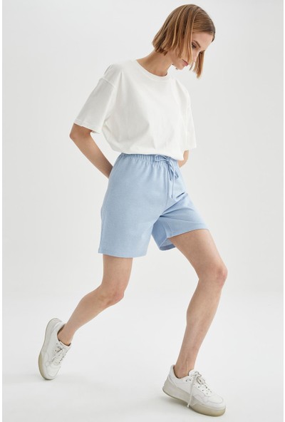 DeFacto Regular Fit Geri Dönüşümlü İnce Sweatshirt Kumaşı Bermuda Şort U4570AZ21HS
