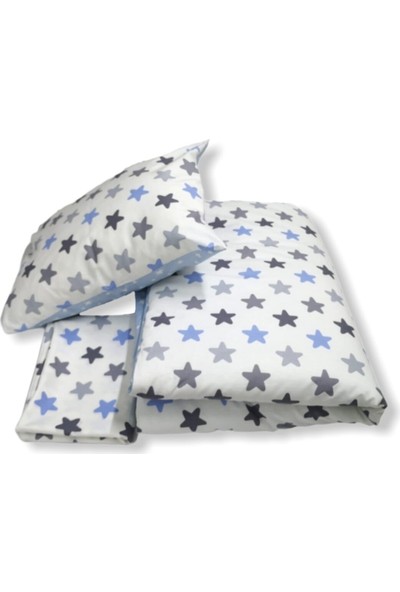 Bebek Özel Pamuk Bebek/Çocuk Yastık Çarşaf Yorgan Seti Büyük Yıldızlar/mavi Yıldızlı Bebek Özel Pamuk Bebek/Çocuk Yastık Çarşaf Yorgan Seti Büyük Yıldızlar/mavi Yıldızlı