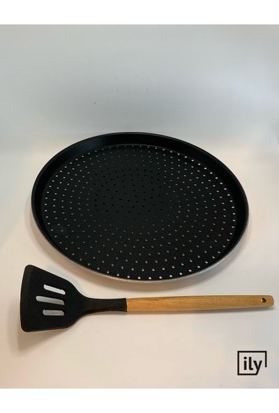 Ily Granit Delikli Pizza Tepsisi+ Spatula Ily Granit Delikli Pizza Tepsisi+ Spatula