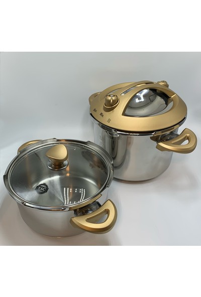 Taç Presto 4 & 6 Litre Düdüklü Tencere Gold