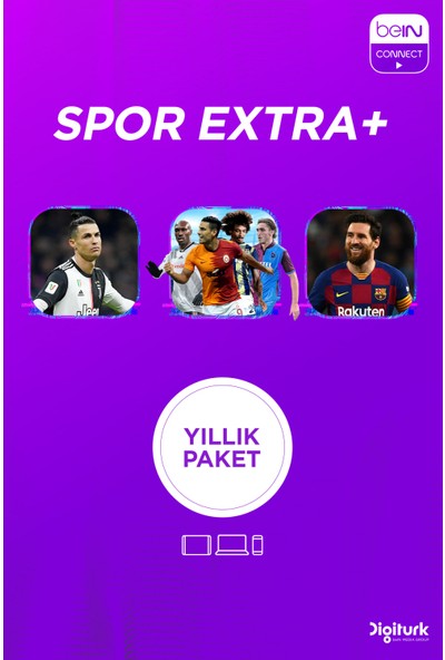 BeIN Connect Yıllık Spor Extra+ Paketi – 3 Ekran (Web+ Cep+ Tablet) BeIN Connect Yıllık Spor Extra+ Paketi – 3 Ekran (Web+ Cep+ Tablet)
