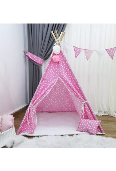 Bebeğimister Pamuk %100 Ahşap Çocuk Oyun Çadırı Kızılderili Çadırı Oyun Evi Devrilmez Bebeğimister Pamuk %100 Ahşap Çocuk Oyun Çadırı Kızılderili Çadırı Oyun Evi Devrilmez