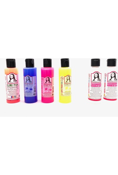 Südor Monalisa Slime Yapma Seti 70 ml 4 Renk + 2 Boraks - 6'lı Südor Monalisa Slime Yapma Seti 70 ml 4 Renk + 2 Boraks - 6'lı